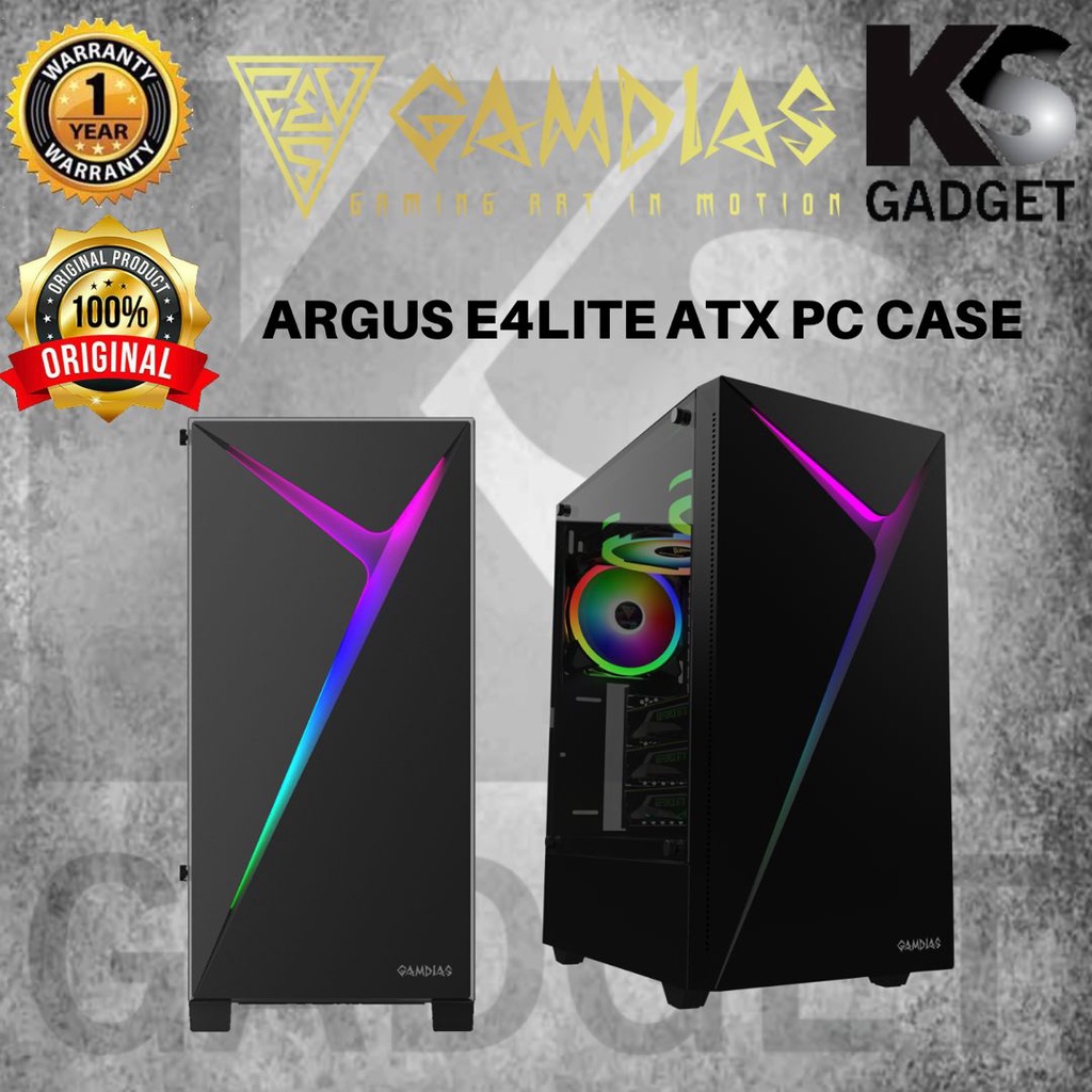 Gamdias ARGUS E4 Elite Mid Tower ATX Mid-Tower Casing | Shopee Malaysia