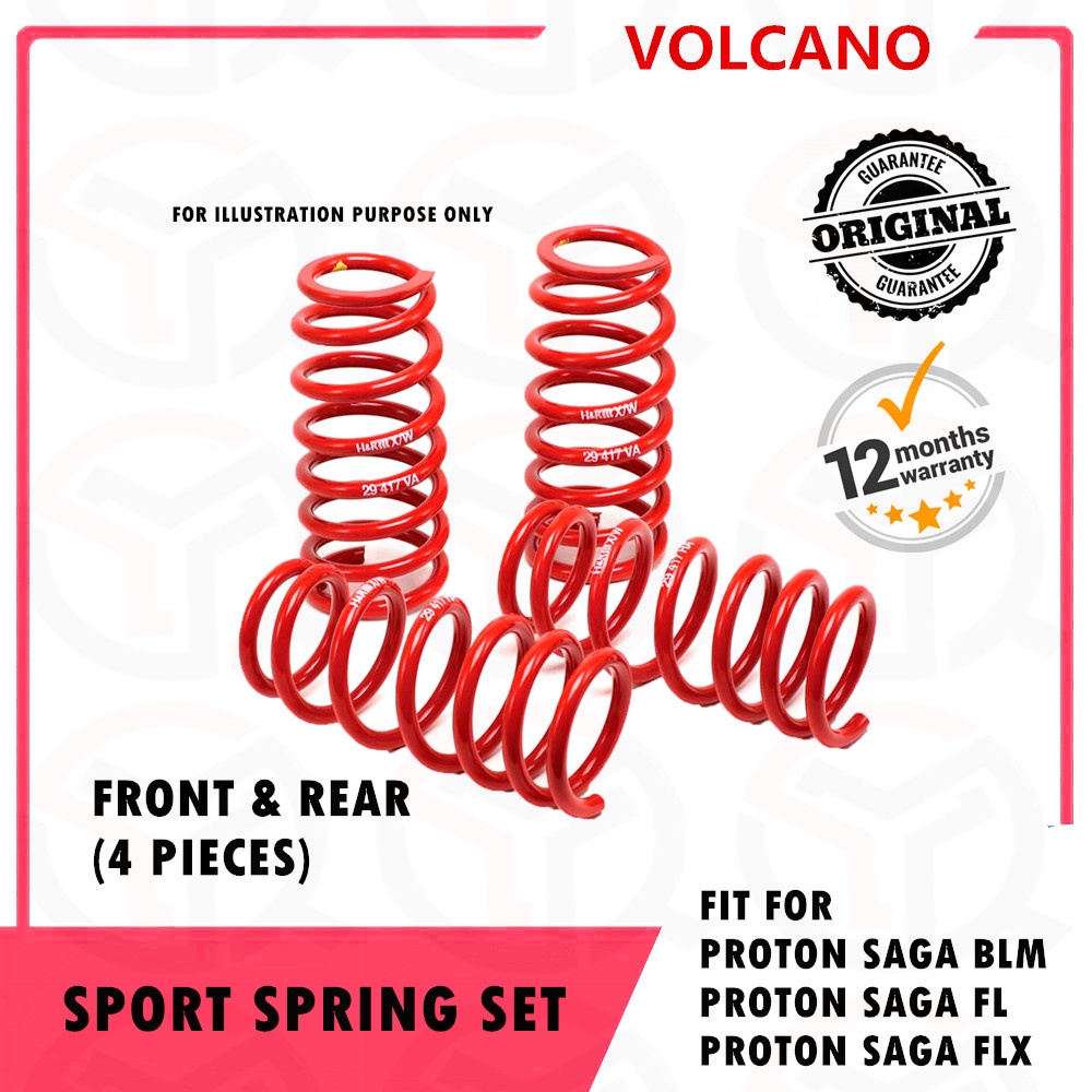 PROTON SAGA BLM FL FLX VOLCANO LOWERED SPORT SPRING SET (4 PIECE) (1 ...