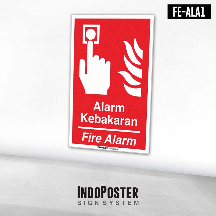Safety Sign Sticker K3 ISO Fire Alarm Fire Alarm | Shopee Malaysia