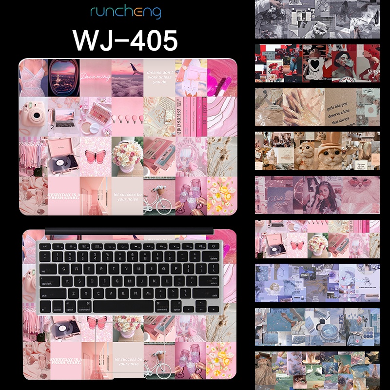 DIY Laptop Sticker Laptop Skin Stitching picture style/collage/overlay ...