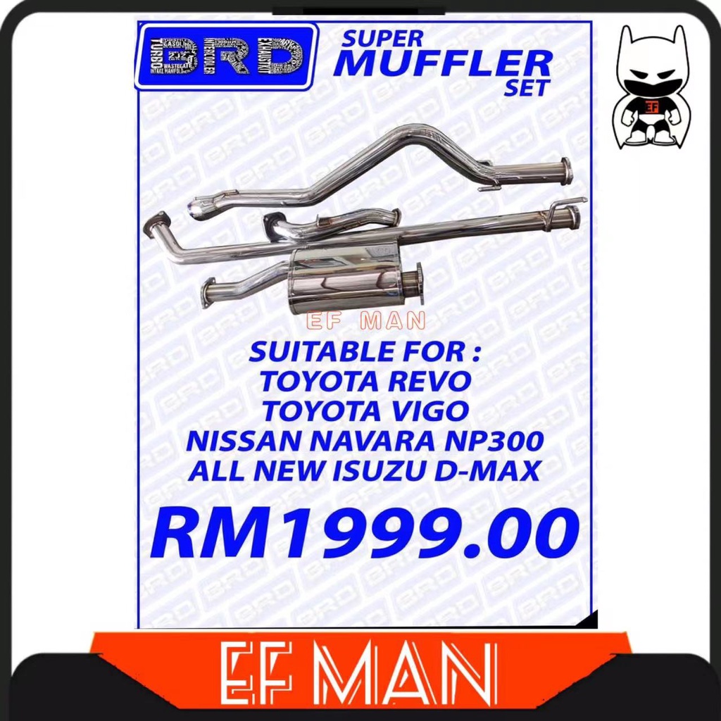 4x4 BRD DOWN PIPE TITANIUM EXHAUST SET HILUX VIGO REVO D-MAX TRITON ...