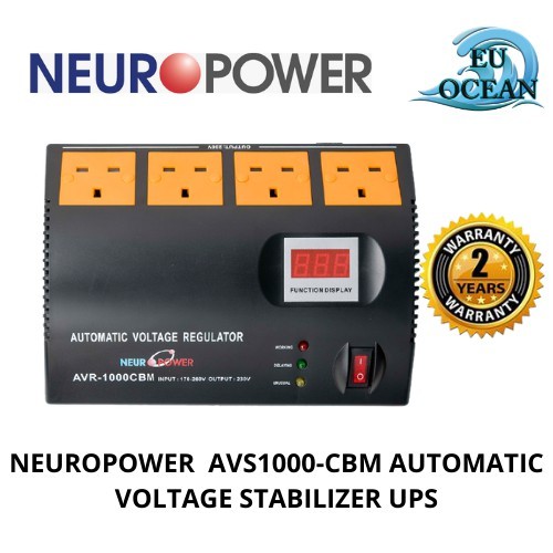 NEUROPOWER AVS1000-CBM 4 Socket 1000VA AVR AUTOMATIC VOLTAGE REGULATOR ...