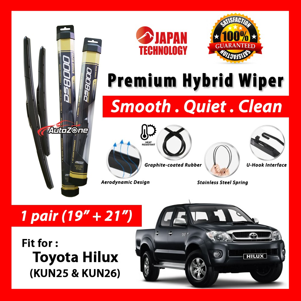 Toyota Hilux Vigo KUN25 KUN26 (19”+21”) Hybrid Wiper (2004 to 2015) (1 ...