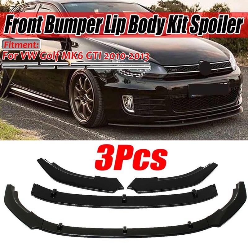 Volkswagen Vw Golf 6 MK6 GTI Front Diffuser Lips Front Bumper Diffuser ...