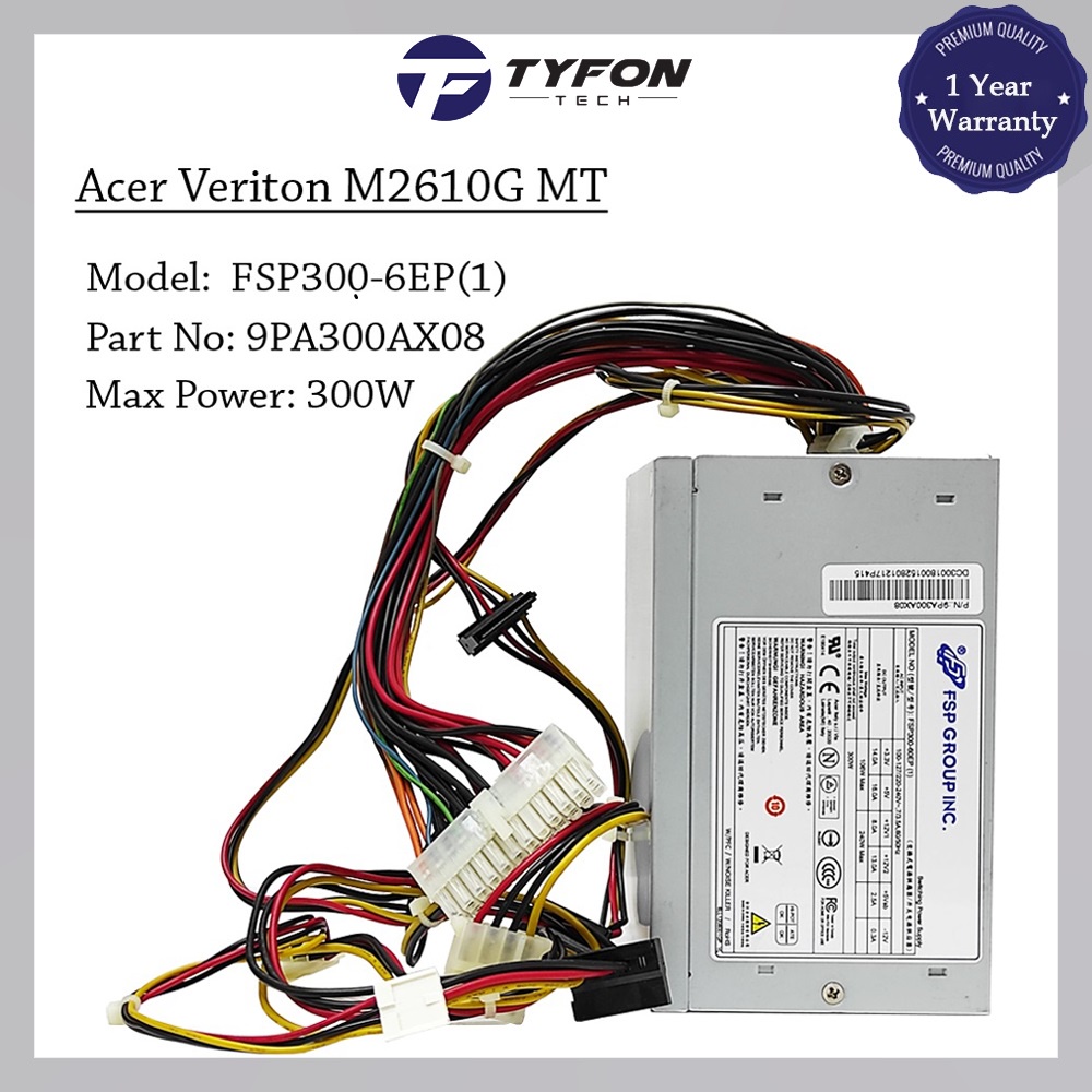 Acer Veriton M Series M2610G M4610G M460 M261 MT Power Supply PSU 300W ...