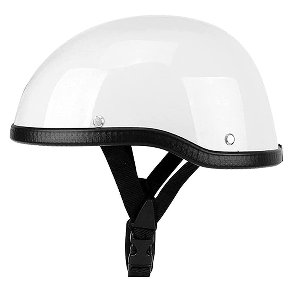 (BW)Helmet Motorcycle Small Helmet Retro Style Portable Open Half Face ...