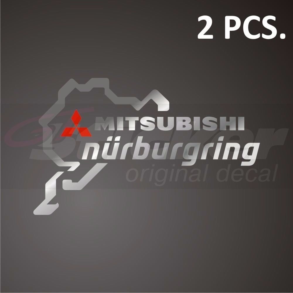 2Pcs/Pair 2 pcs MITSUBISHI NURBURGRING Eclipse Lancer Galant Decal ...