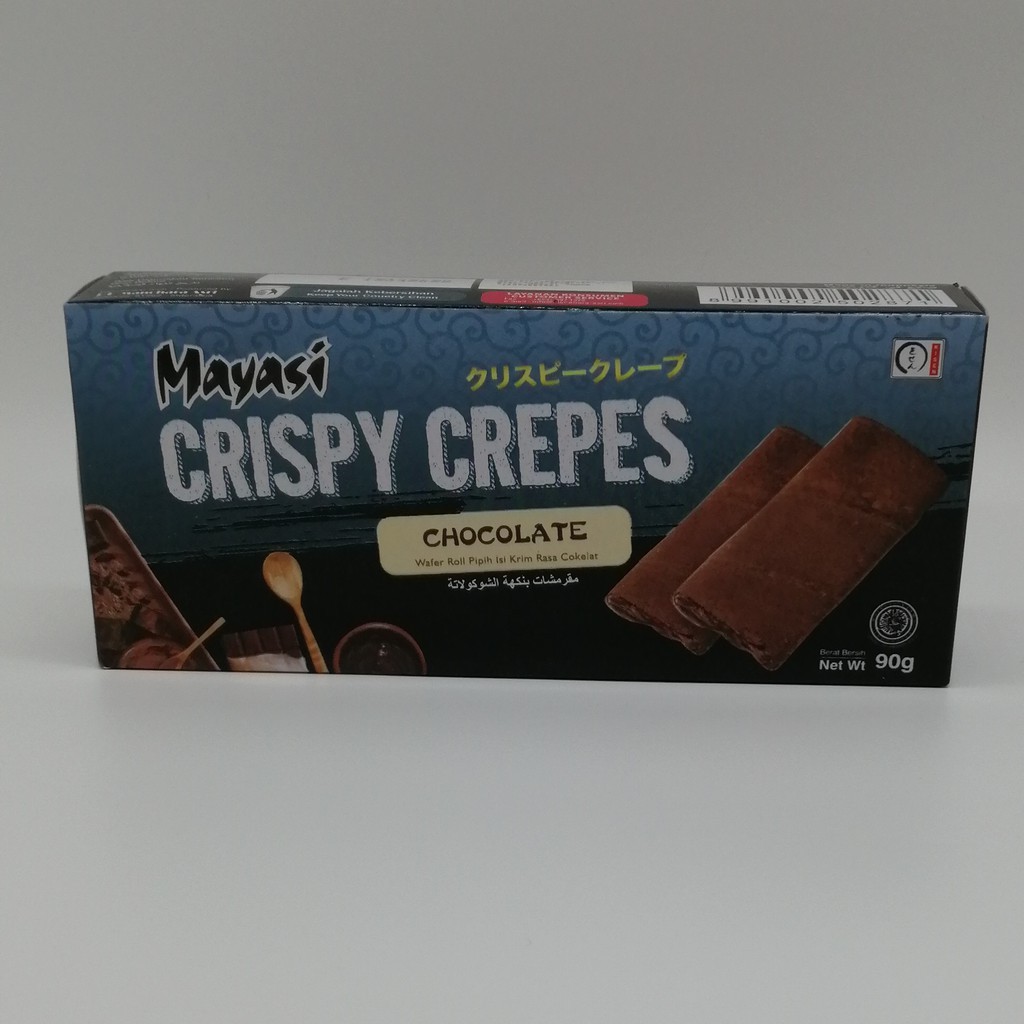 MAYASI Crispy Crepes Chocolate Wafer Roll 90g x 1 Pack Snack | Shopee ...