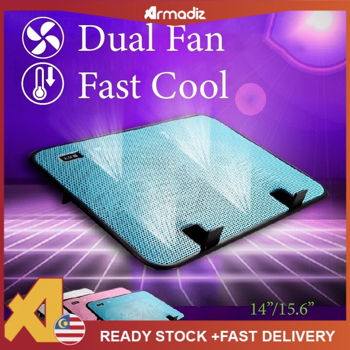 laptop cooler. AMZ Laptop Cooler 14”/15.6” Dual Fan Anti-slip Quiet ...