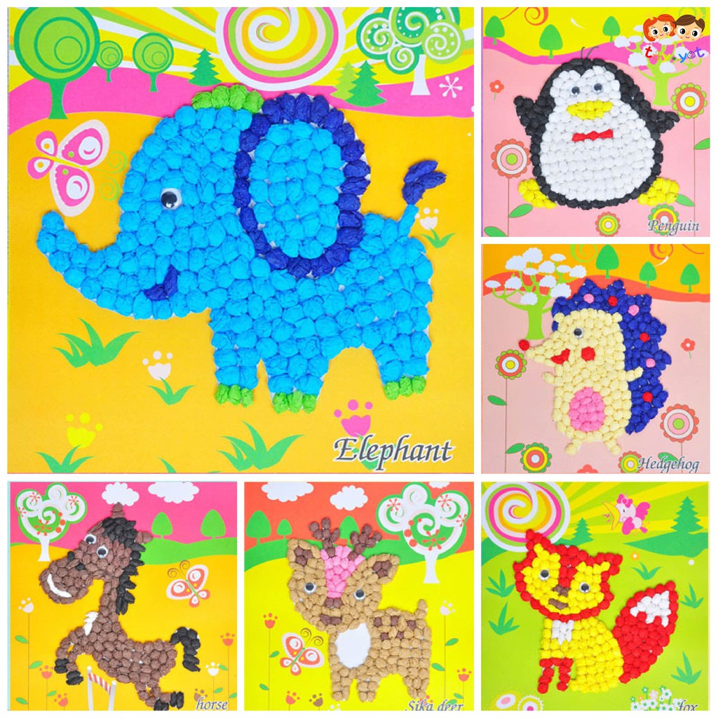 TOY.YOT Kids Children Safari Animal Theme Party Birthday Goodies Paper ...