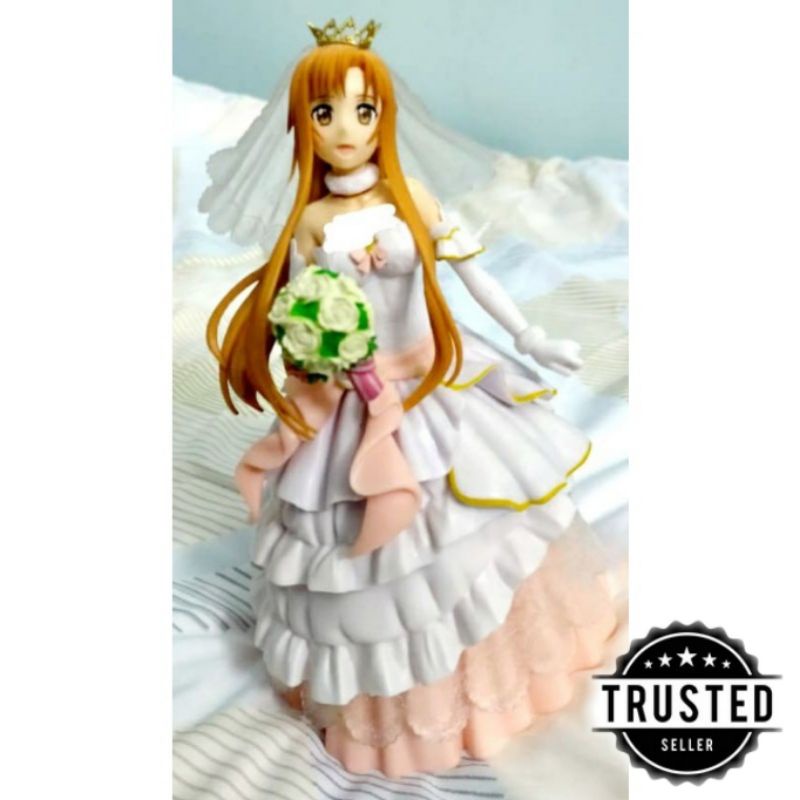Original Banpresto Asuna Sao Bride Anime Girl Figure (Loose Preloved ...