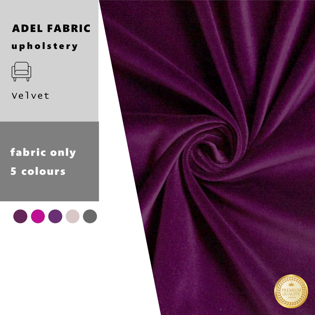 VELVET FABRIC (by Meter) 60" Kain Baldu Tebal Potong Meter | Shopee ...