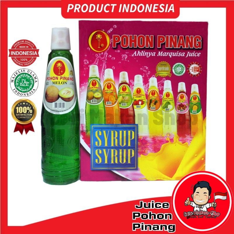 Pohon Pinang Sirup Botol 520ml Indonesia 🇮🇩 Marquisa / Melon / lychee ...