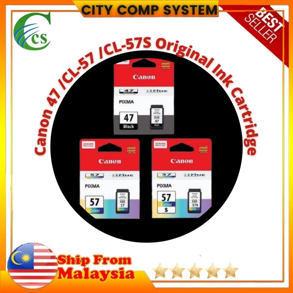 Canon PG-47 / CL-57 / CL-57S / PG47 /CL57 /CL57S Original Ink Cartridge ...