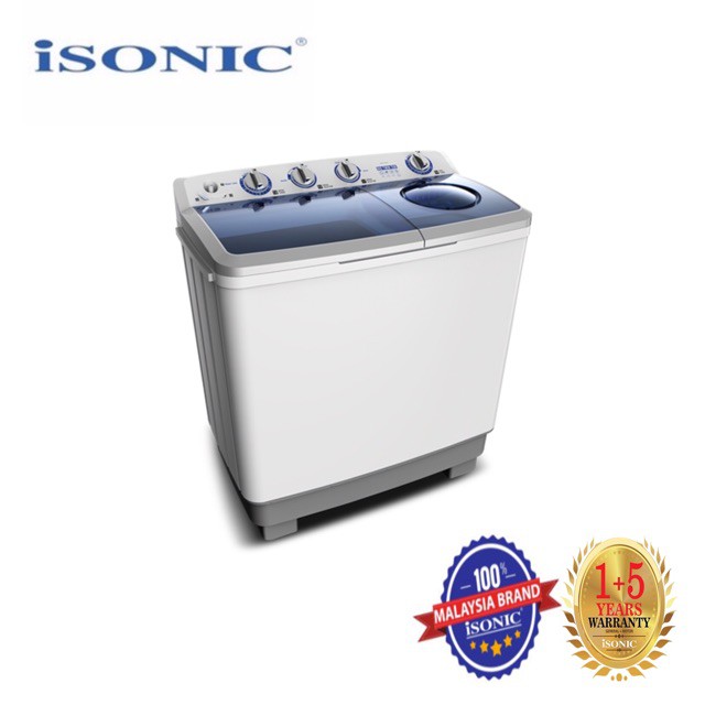 ISONIC TWIN TUB SEMI AUTO WASHING MACHINE CTWM-1500 15KG | Shopee Malaysia