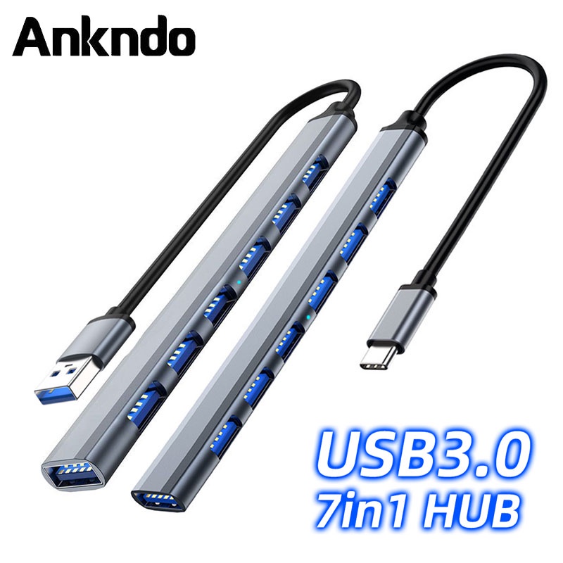 Hub 7 In 1 for Mac/Book Samsung Type C 3.0 Laptop Cable Adapter 4 In 1 ...
