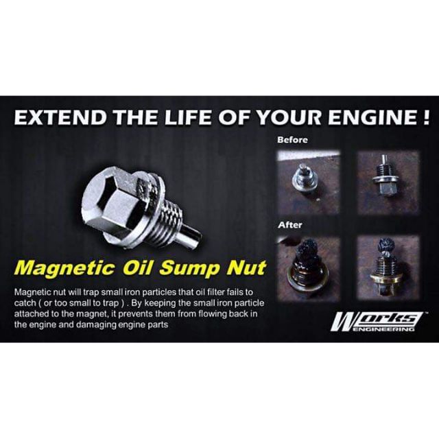 Works Engineering oil sump nut honda/toyota/proton/perodua/subaru ...