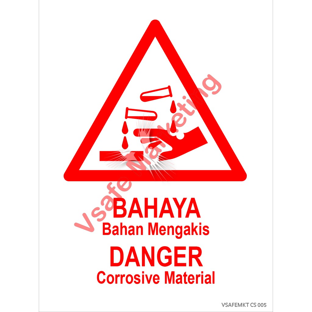 VSAFEMKT CS005 Flammable Hazard Signage Scheduled waste sticker ...