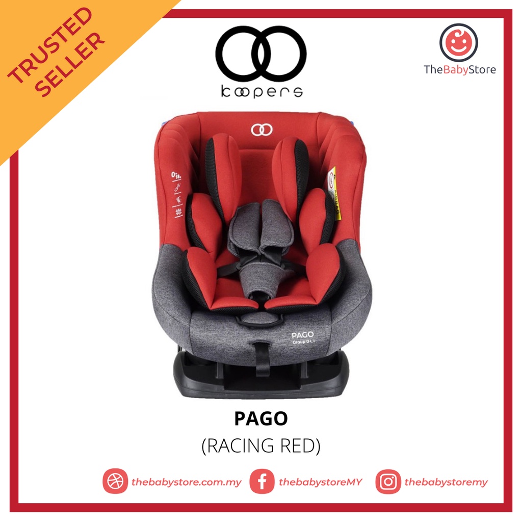 Koopers Pago Car Seat From Birth Up to 18kg/Seatbelt Installation ...