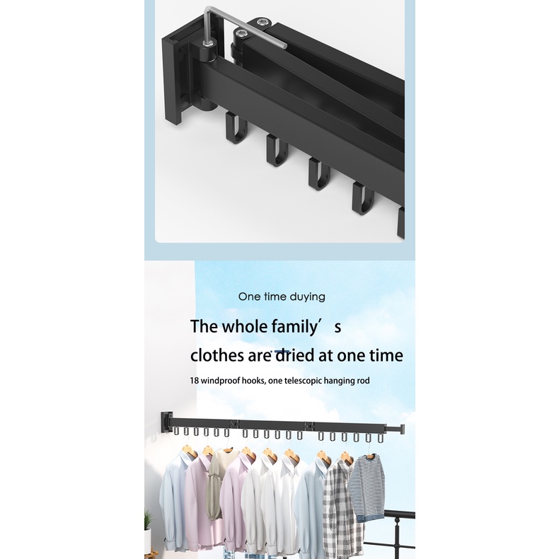 Aluminum alloy drying rack outdoor balcony folding drying rack free ...