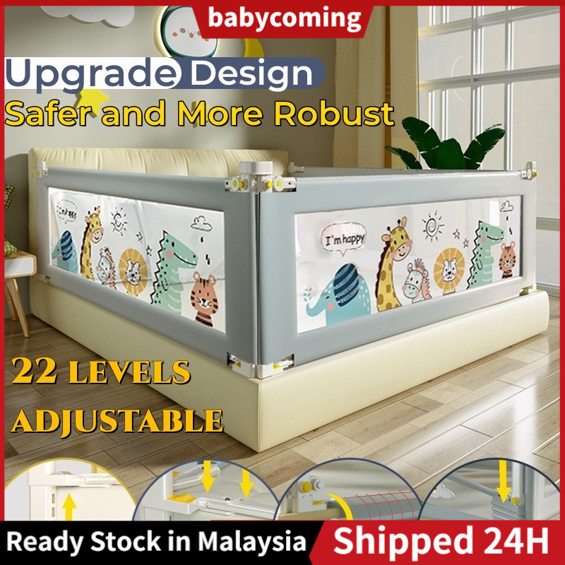 【24H】Upgraded Baby Safety Bed Guard Bed Rail Anti-fall Bed Fence Bed ...