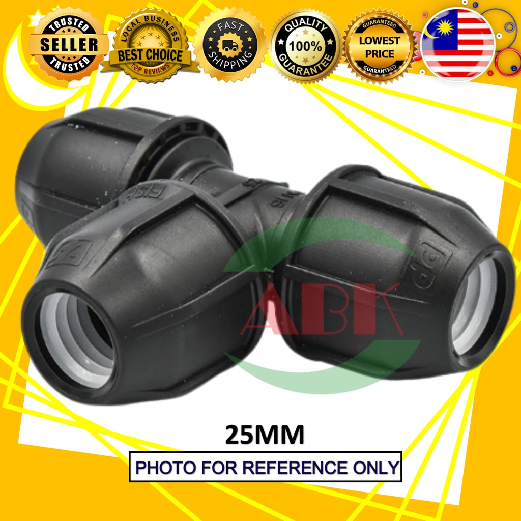 POLY FITTINGS - 25MM HDPE POLY PIPE EQUAL TEE [MADE IN MALAYSIA] | Shopee Malaysia