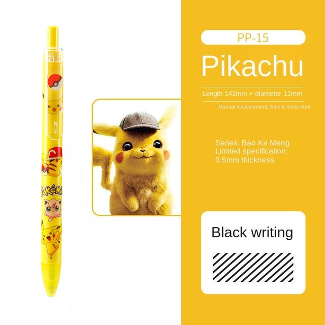 Pokemon press gel pen stickers creative Pikachu DIY kid signature pen ...