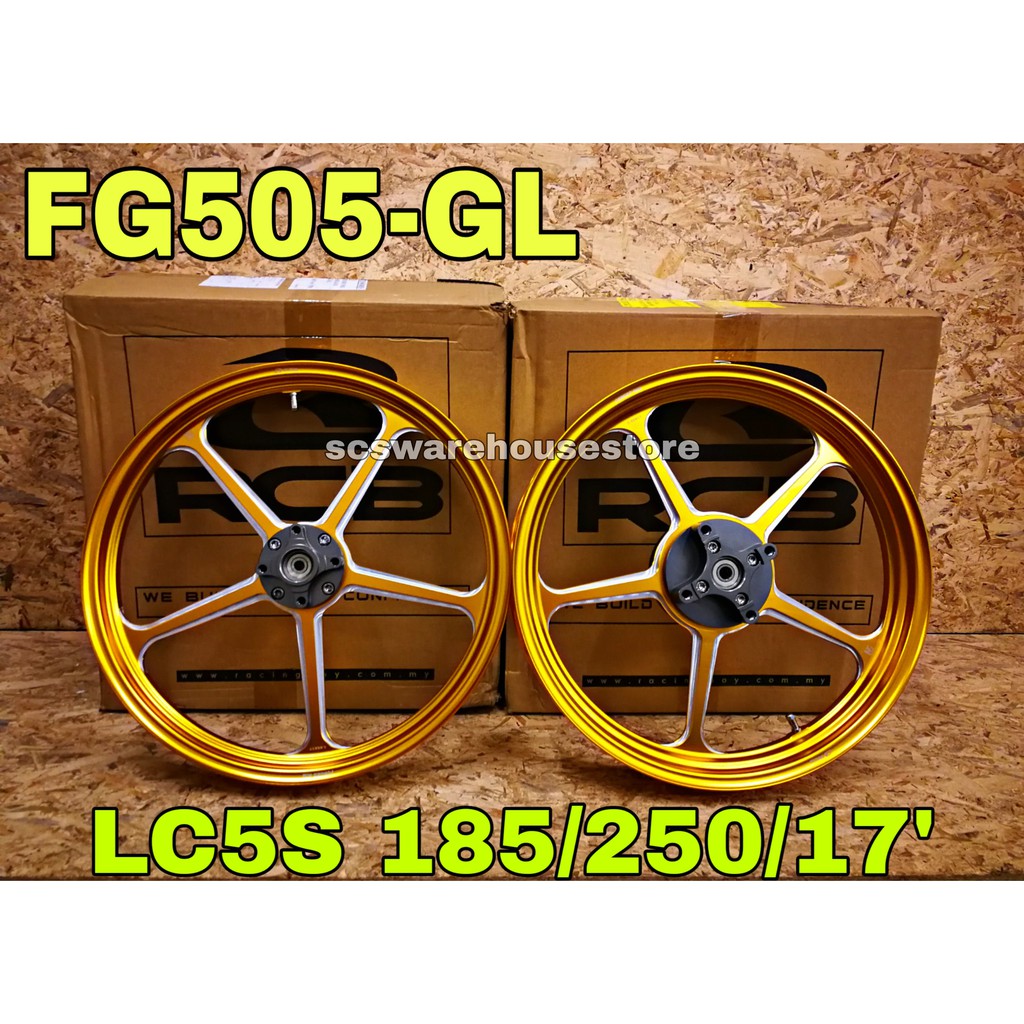 Forged Rim FG505 Gold Yamaha LC5S Y125Z Y15ZR RCB Sport Rim 185/250/17 ...