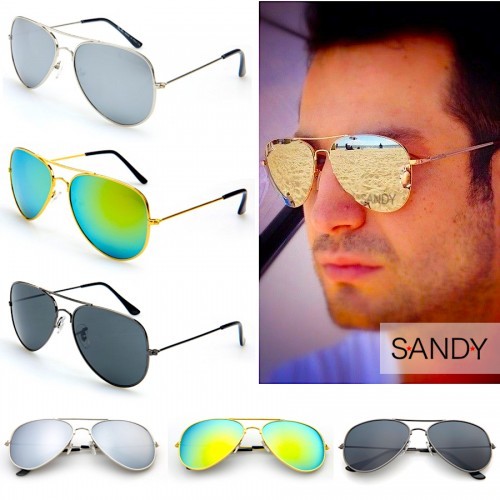 Pilot Aviation Mirrored Reflective Sunglasses Spek Mata Lelaki Aviator ...