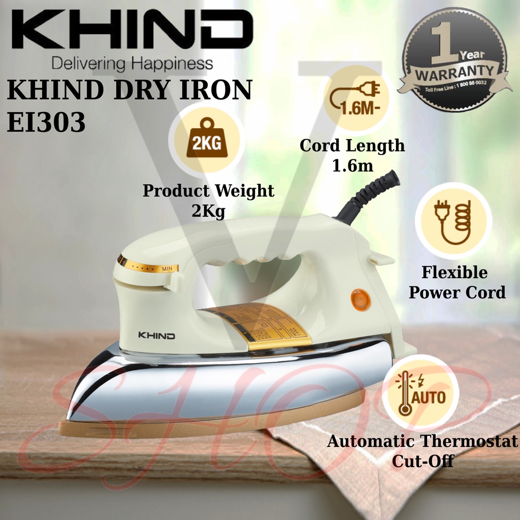 KHIND ELECTRICAL DRY IRON EI303 // EI237 [ LIGHT BLUE ] // ELBA ...