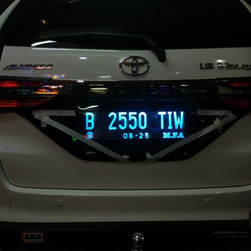 3D laser engraved car number plate with crystal lights | Shopee Malaysia