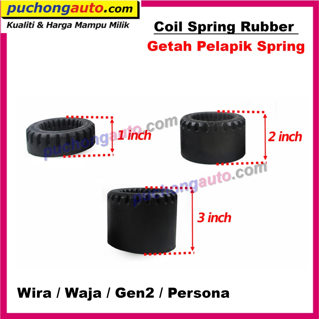 Proton Wira Satria Waja Gen 2 Persona - Rear Coil Spring Rubber Lower ...
