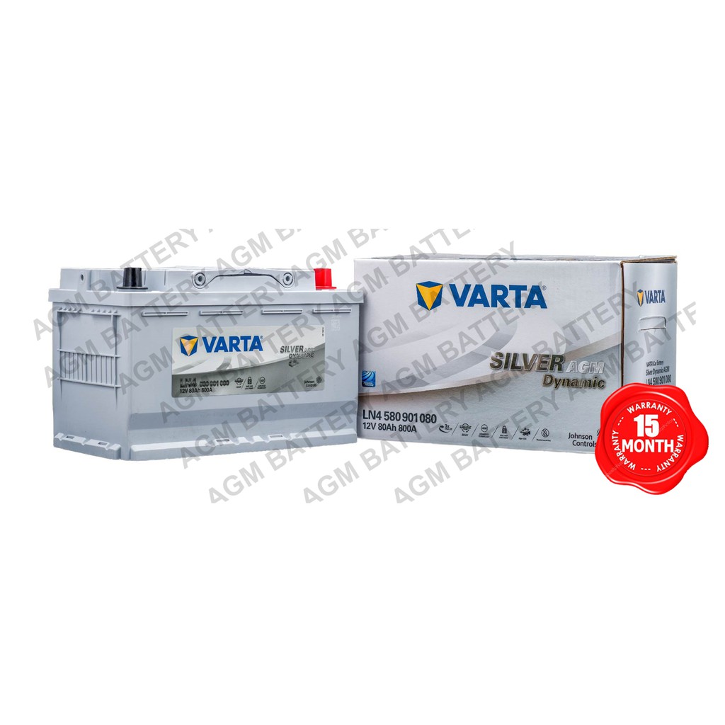 VARTA DIN80 LN4(AGM) -Stop Start Battery - BMW F22, X1 E84 VOLVO V40 MERCEDES W176, W246, W204 ...