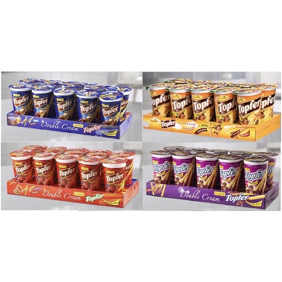 Topfer Crunchy Sticks(10cups X 40g) Chocolate/ Hazelnut Chocolate/ Milk ...