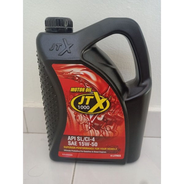 JTX 1000 Gold Motor Oil 4L | Shopee Malaysia