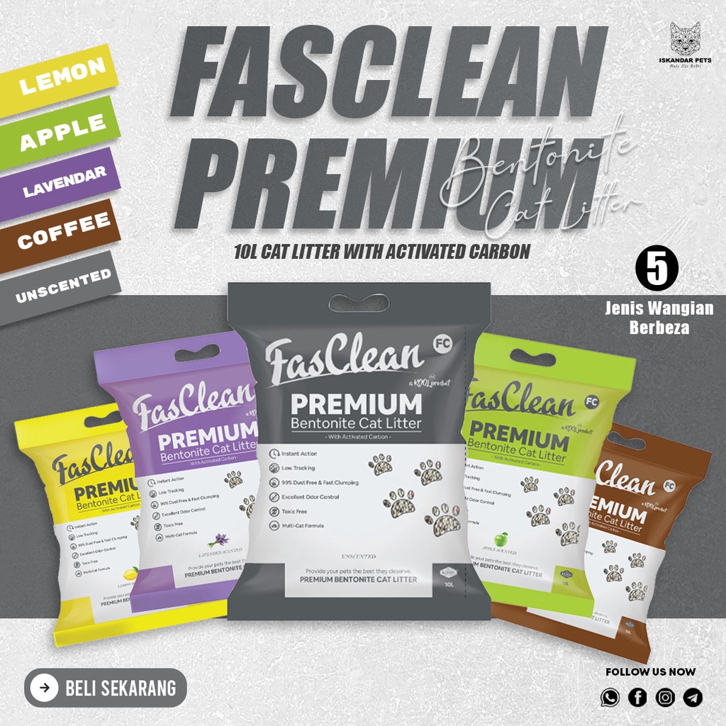 FASCLEAN PREMIUM - 10L (ORIGINAL) - COFFEE / LEMON / APPLE / LAVENDER ...
