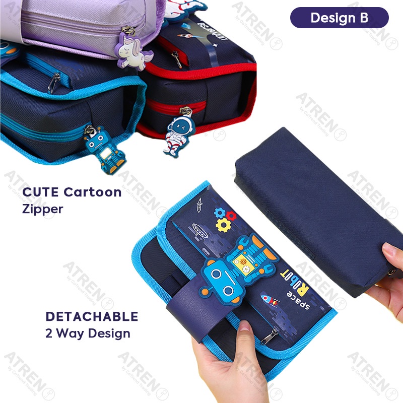 3D Pencil Box Kid School Detachable Stationery Hard Case Big Size ...