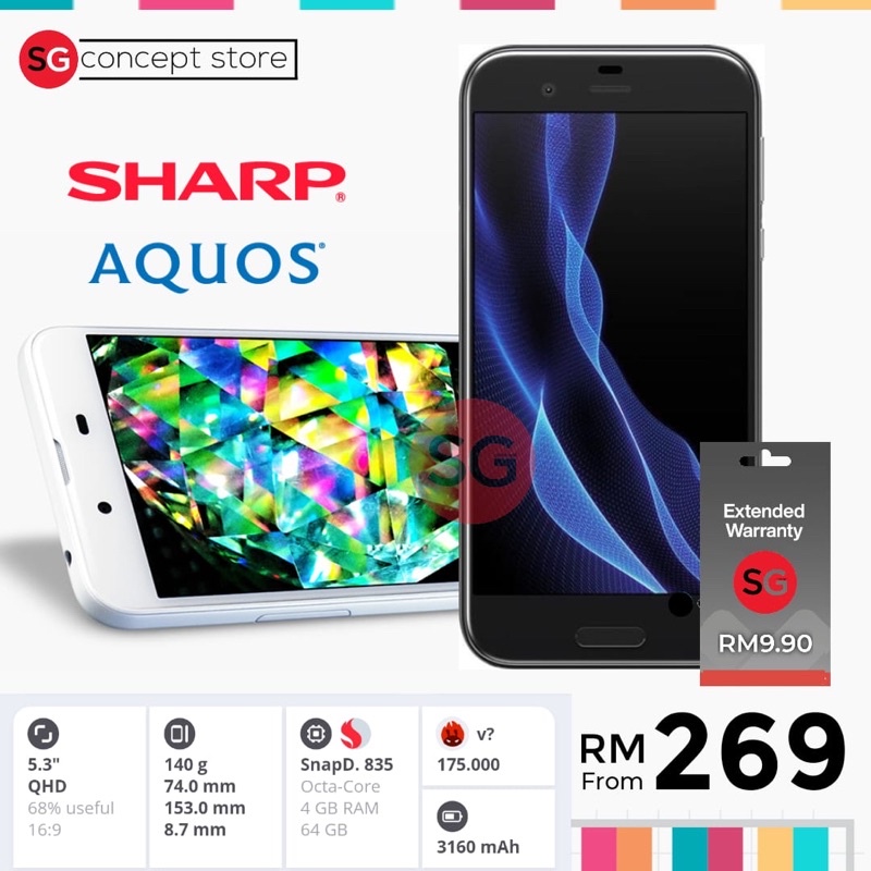 Sharp Aquos R & Sharp R2 (4+64GB) original secondhand | Shopee Malaysia