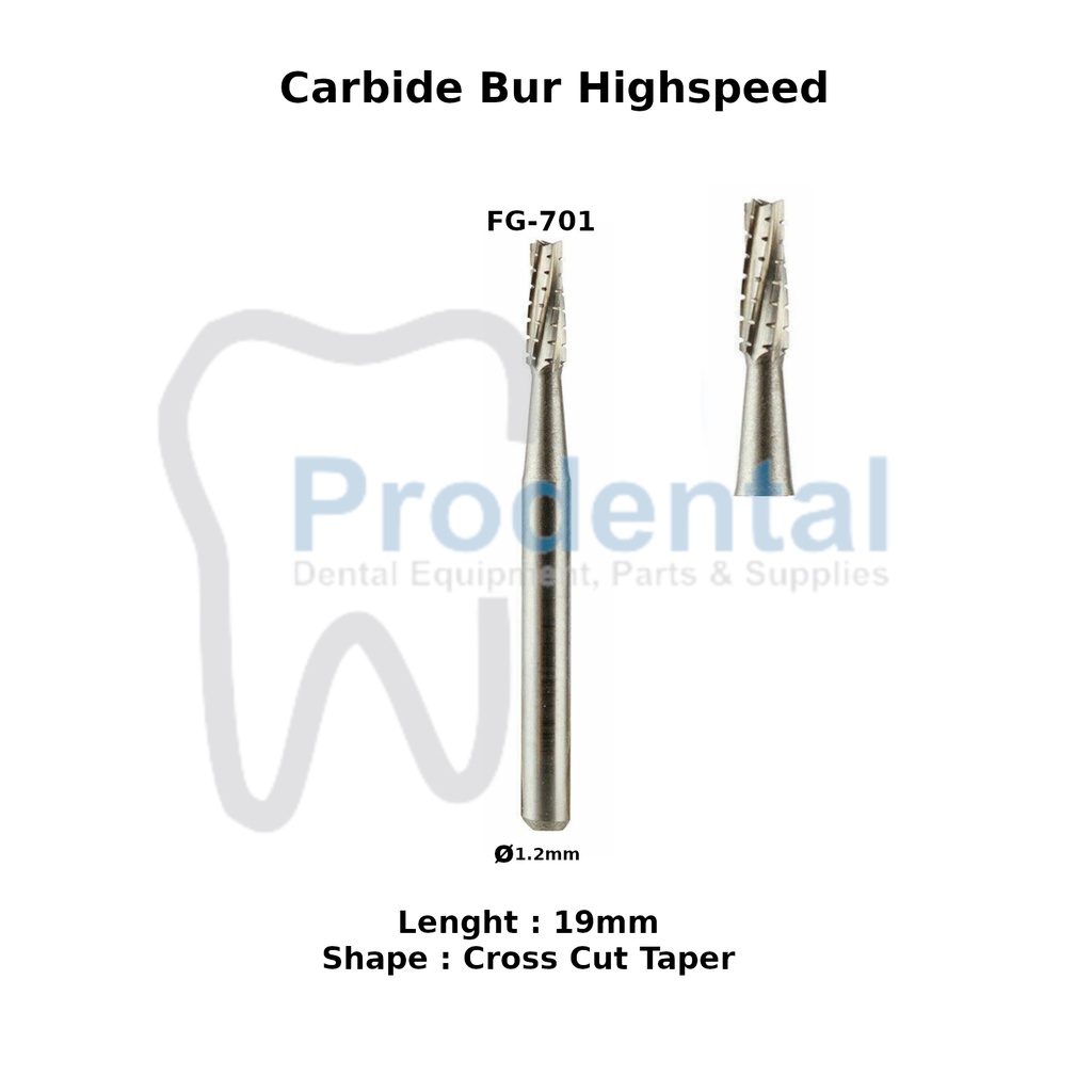 Dental bur bone FG-701 carbide tungsten cross cut taper fissure Dental ...