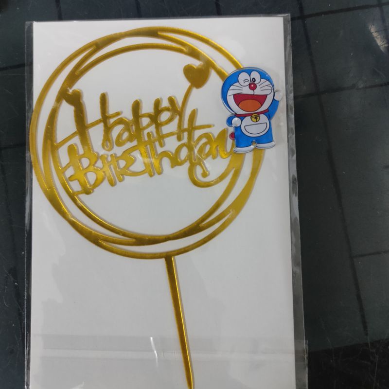 Doraemon doremon happy birthday cake topper (1pc) | Shopee Malaysia