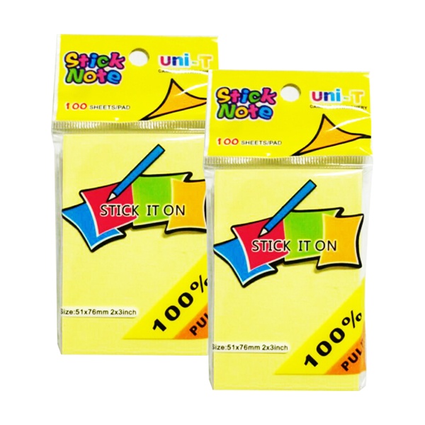 Yellow sticky note paper 3x2 inches (5cmx7.5cm) | Shopee Malaysia