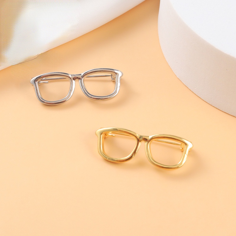 Glasses Frame Enamel Pins Gold Silver Classic Brooches Party Pin ...