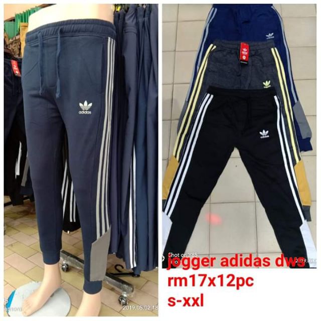 Jogger adidas kain tebal borong rm17x12pc= rm204 | Shopee Malaysia