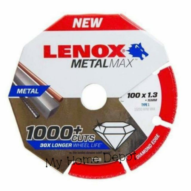 LENOX Metal Max 100mm(4 inch) Cutting Wheel /Cutoff Wheel 30X Longer ...