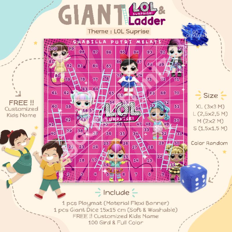 Children's Toy Mat Snakes and Ladders Jumbo Snakes and Ladders Playmat ...