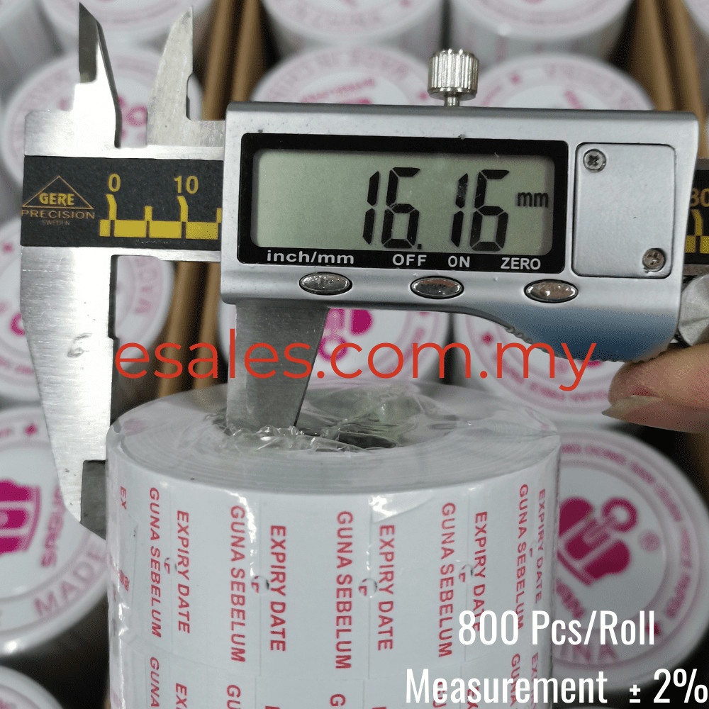 SAGUAN Price Tag Label Sticker MX5500, 10rolls x 800pcs, THANK YOU/RM, Red Line,GUNA SEBELUM ...