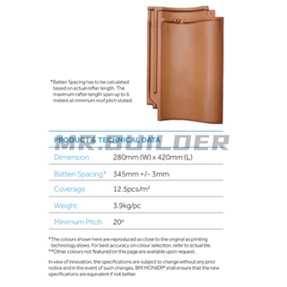 MONIER GCI S-Pantile Roof Tile Natural Colour Glazed Maroon Clay Roof ...