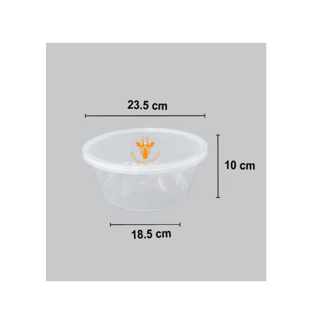 [READY STOCK] MW R3000 Round Disposable Plastic Food Container (10 ...