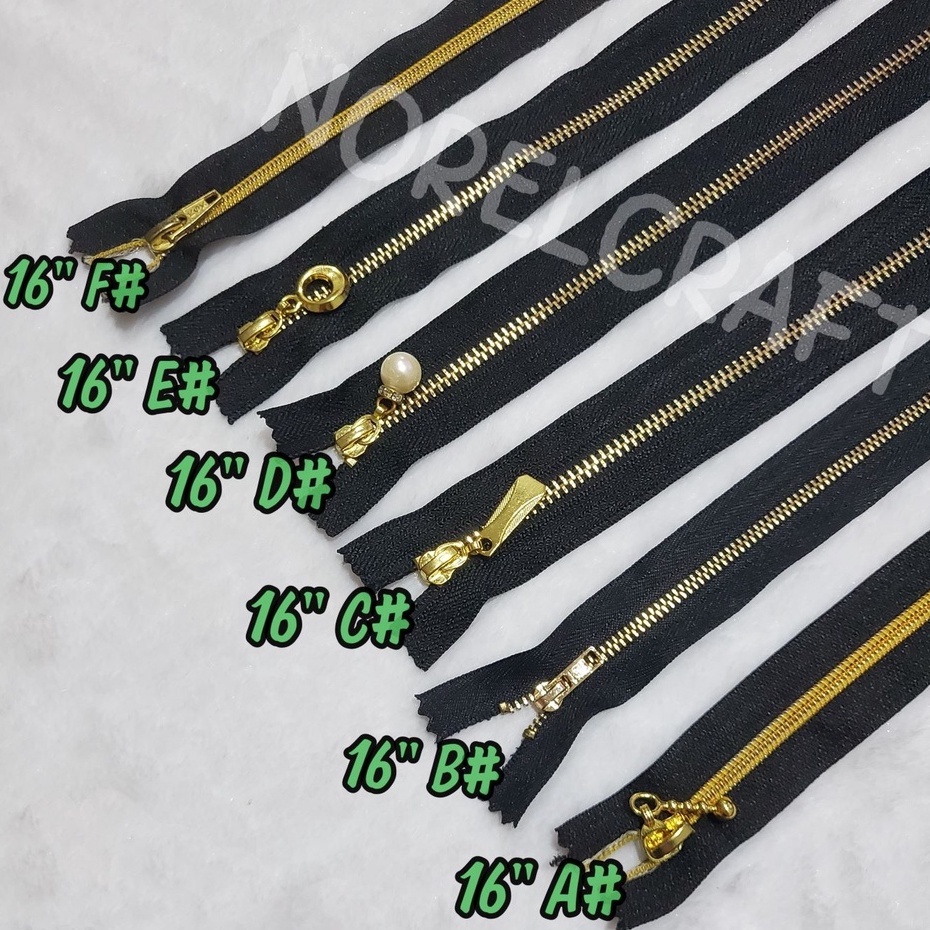 [1PC] 16" FANCY ZIPPER/ NORMAL QUALITY METAL ZIP/ ZIP JUBAH/ZIP BAJU ...