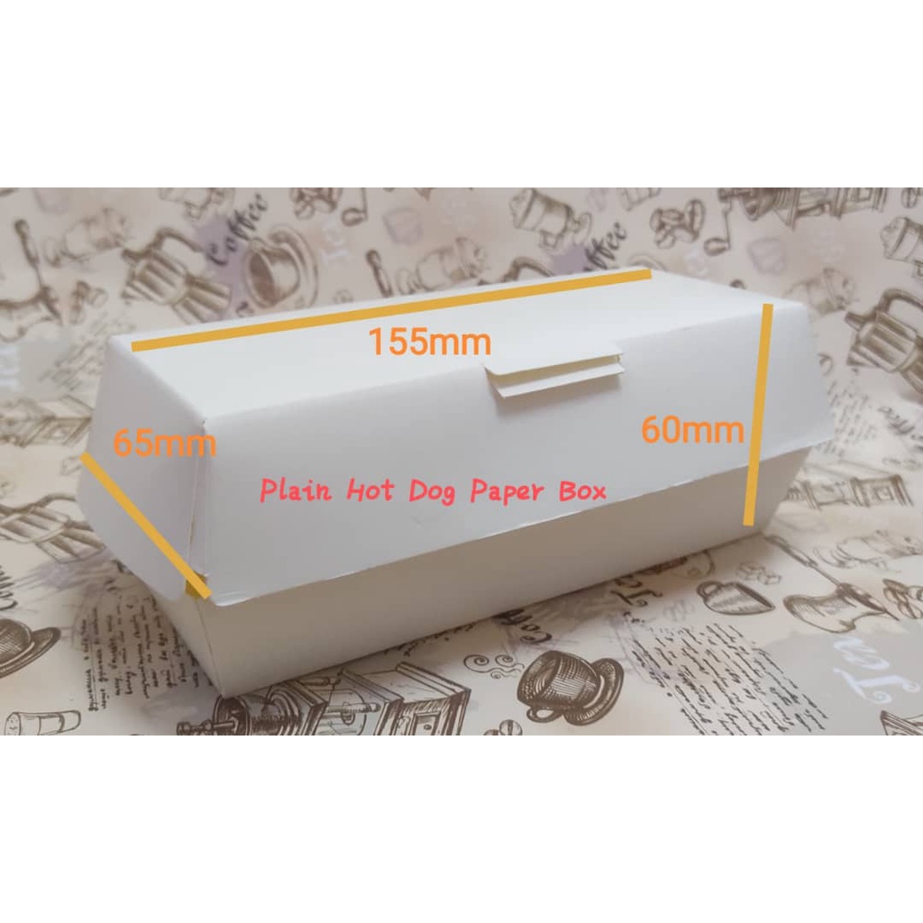 White Hot Dog Paper Box 155MM X 65MM X 60MM (100's) | Shopee Malaysia
